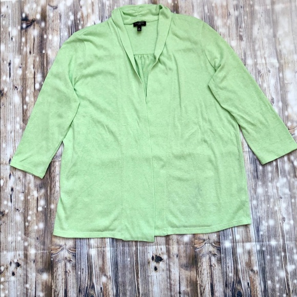 Talbots | Sweaters | Talbots Petite Mint Green Open Front Cardigan ...